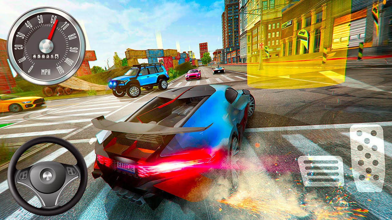 Extreme Car Driving Simulator - Real City Sport Car Racing - Gameplay ...