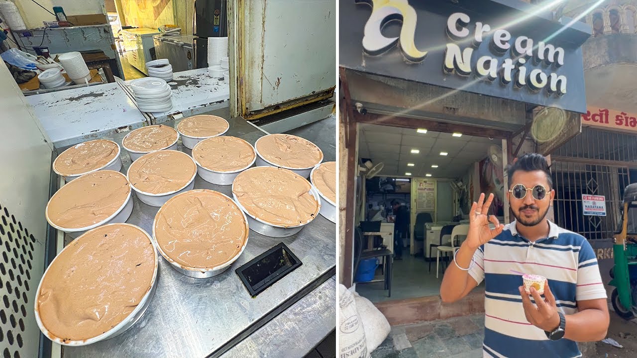 Authentic Ice Cream Making Process | 100% Natural Fruit Flavor Ice ...