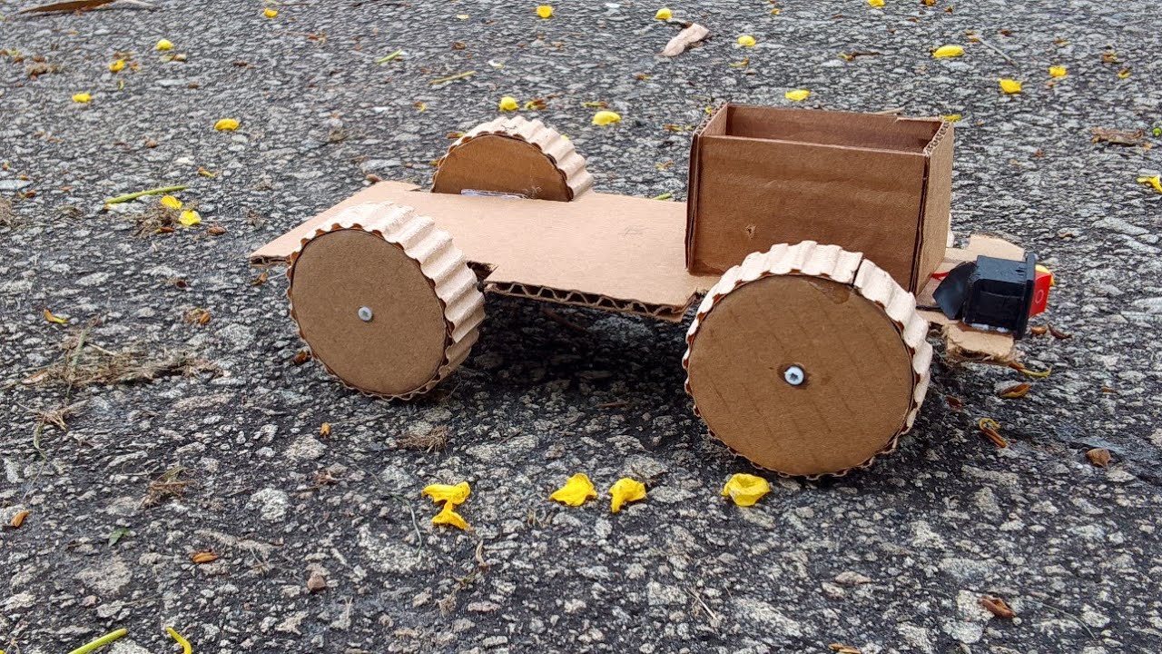 making an electric cardboard toy car - YouTube