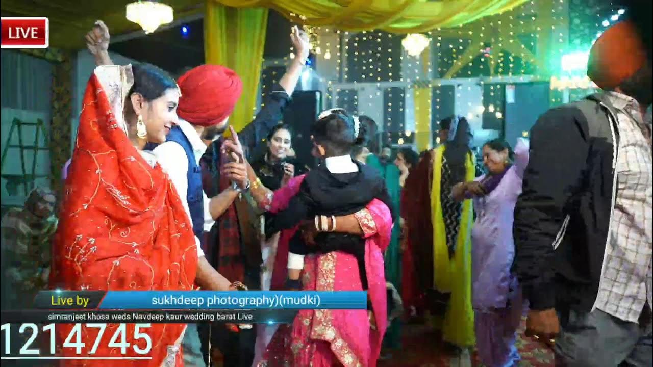 Simranjeet singh khosa weds Navdeep kaur wedding barat LivLive - YouTube
