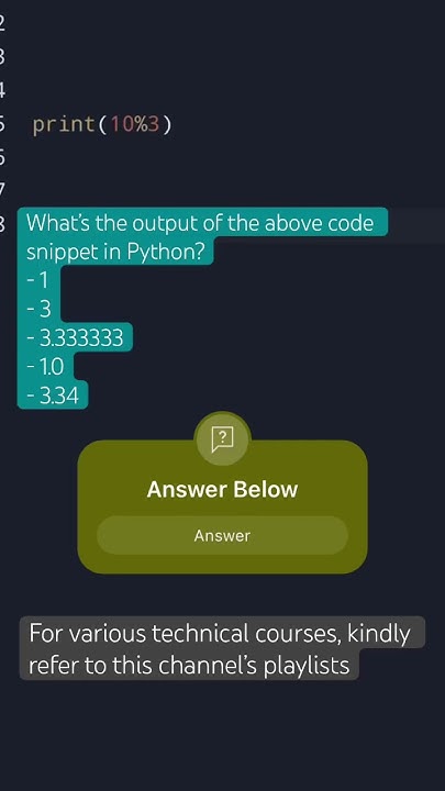 Python Code Snippet-15 #pythonshorts #pythonmcq #abhinavtonkpython - YouTube