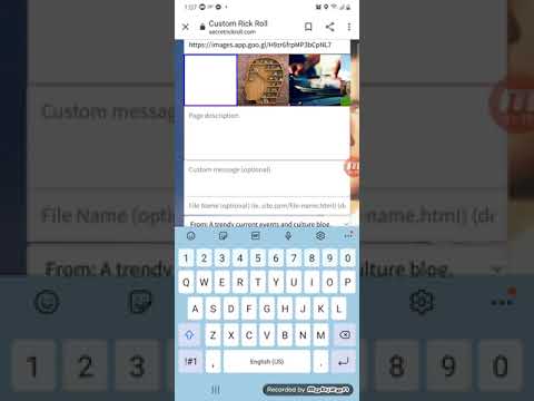 How to make a custom rick roll link - YouTube