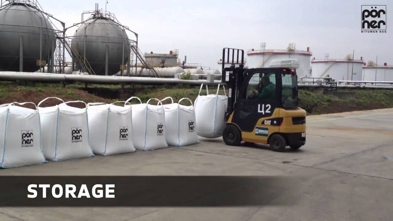 Pörner Bitumen Packing System - Pörner Bitumen Bag™ - YouTube