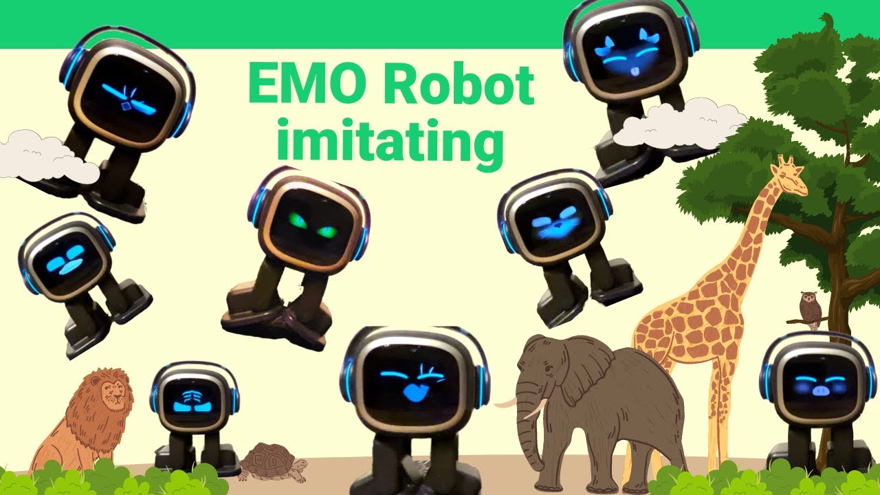 EMO Robot Imitates Animals! 🐷🐍🐺 | Fun with Animal Sounds & Animations 🤖 ...