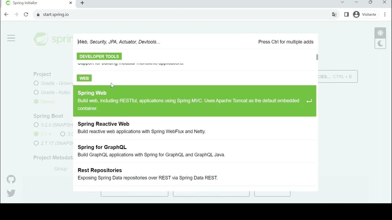 Criar Um Projeto Rest Spring Boot Com Spring Initializr Youtube