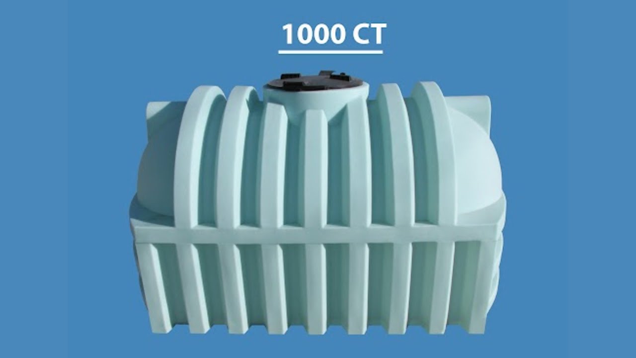 Dunmiers CT 1000 - 1000 gallon Cistern Tank Custom Roto Molding - YouTube