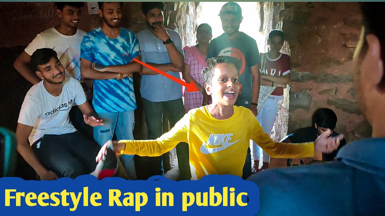 7 year old boy freestyle rapping in front of public| Rap vs Song Battle ...