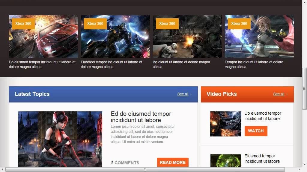 Game Portal Website Template - YouTube