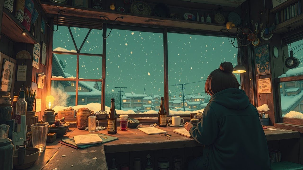Cozy Winter Lofi Beats to Sleep & Chill – Snow Falling Outside ...