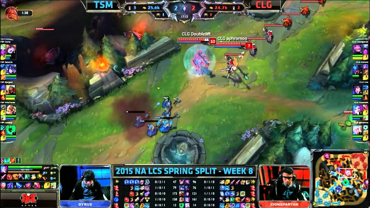 TSM vs CLG | S5 NA LCS Spring 2015 Week 8 Day 2 | CLG vs TSM (Team Solomid) W8D2G2 VOD 60FPS ...