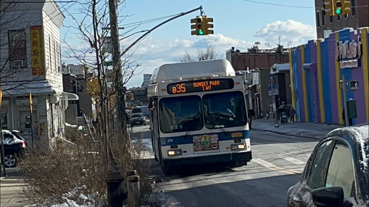 MTA NYCT: 2012 NFI C40LF #476 on the B35-LTD to Sunset Park approaching ...