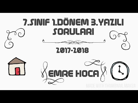 7.SINIF İNGİLİZCE 1.DÖNEM 2.YAZILI SORULARI