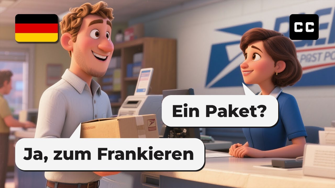 German Post Office Dialogues 🚚 | Easy German Conversation Practice for ...