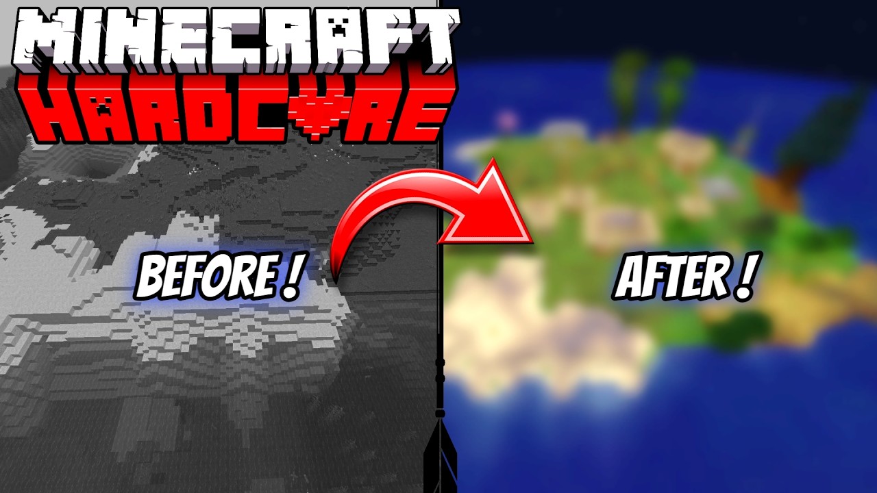 I Built The SAFEST Ultimate Survival Island in Hardcore Minecraft - YouTube