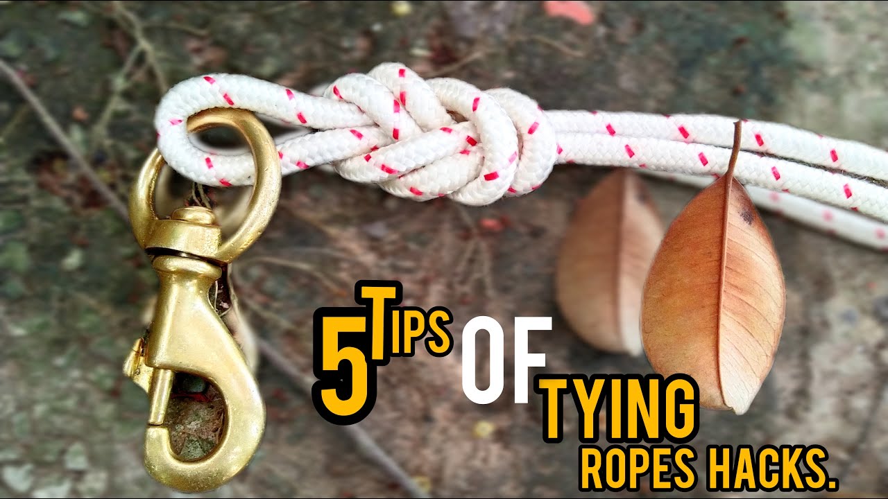 5 TIPS OF TYING USEFUL ROPE KNOTS. #knots - YouTube