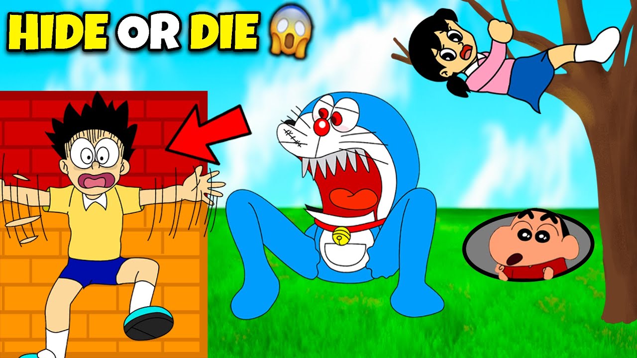 Nobita Playing Hide or Die Challenge with Monster Toilet😱|| Funny Game ...