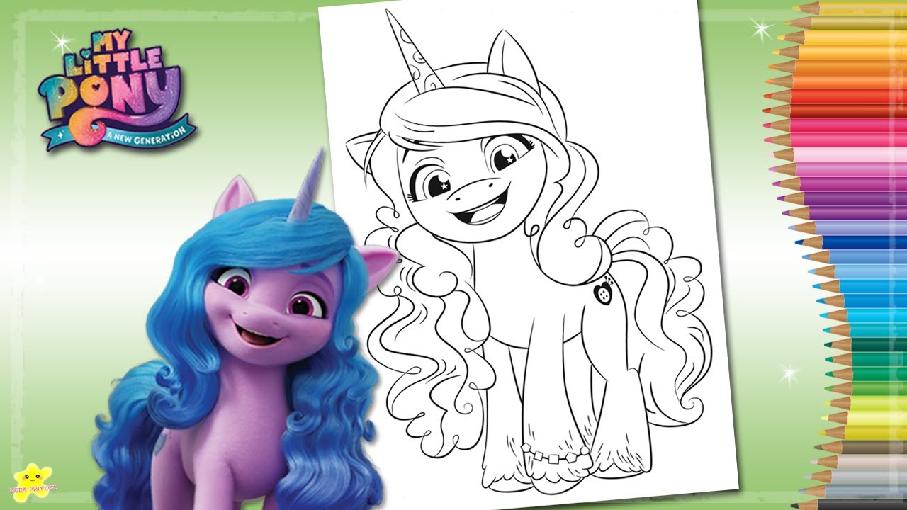 Coloring MLP New Generation Izzy Moonbow - YouTube