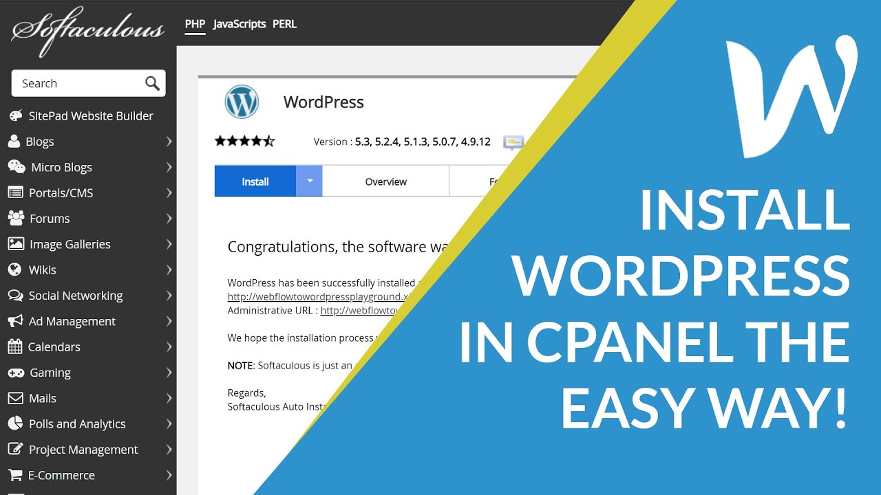How To Install WordPress In CPanel Using Softaculous YouTube How To Install WordPress In CPanel Using Softaculous YouTube