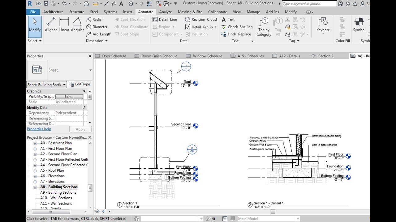 Revit 2019 - How to make Foundation Detail - YouTube