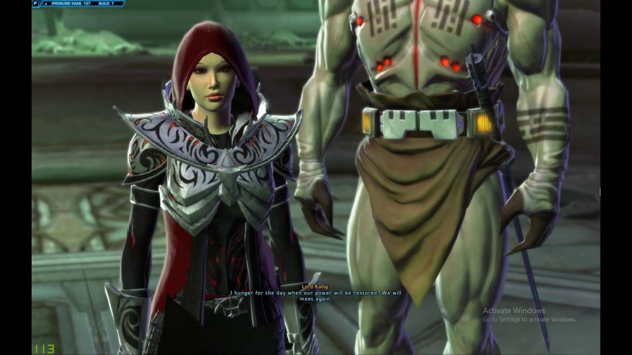 SWTOR - Sith Inquisitor Meets the Ghost of Aloysius Kallig - YouTube