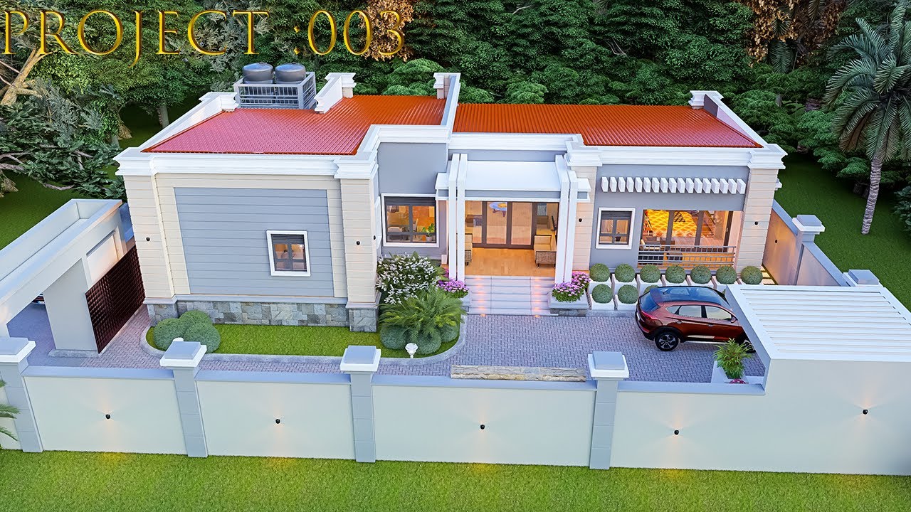 Project 003: 3-Bedroom Architectural Beautiful simple House with ...
