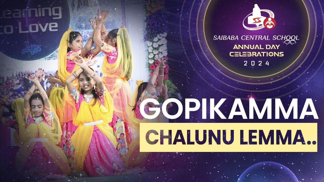 Saibaba Central School, Ongole Annual Day 2023–24, 4th class Girls dance performance - YouTube