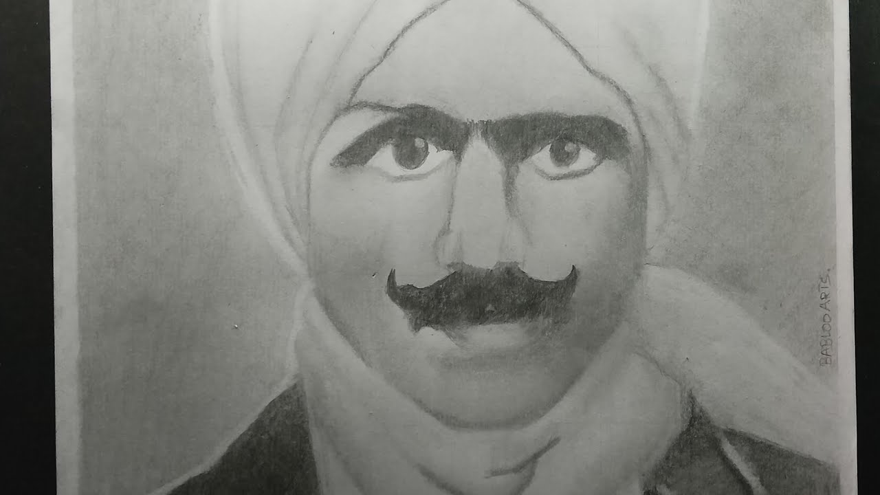 how to draw bharathiyar|bharathiyar drawing|subramania bharathiyar ...