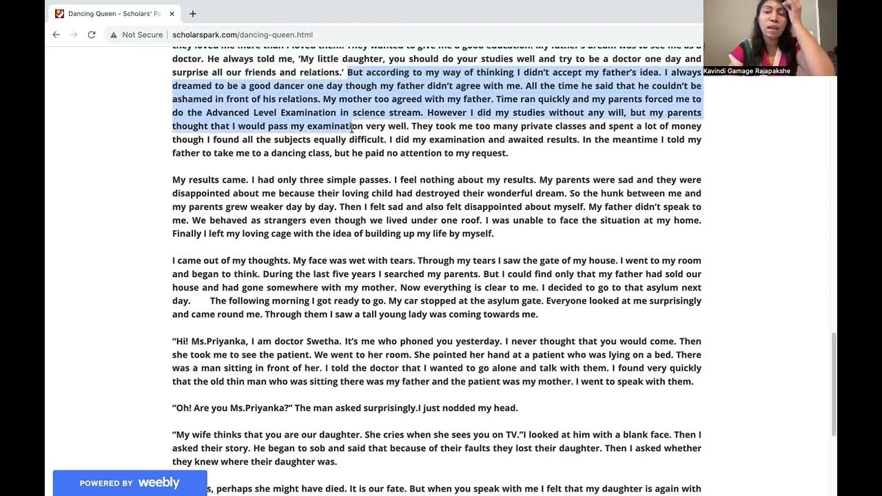 Sample creative writing Short Story 1 - YouTube