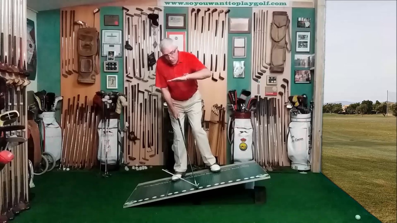 Club head Loft, ball on downhill lie. - YouTube