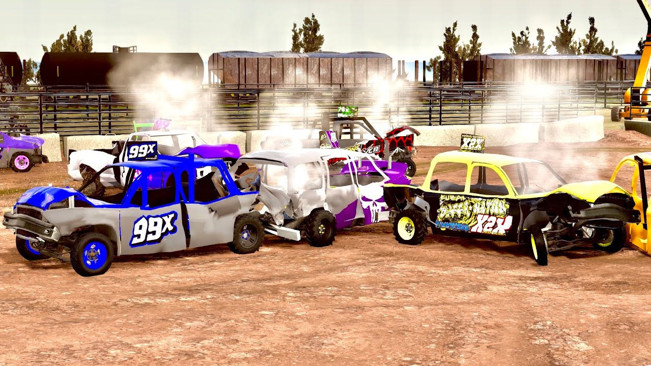 BeamNG Demolition Derby (Stock Mini Trucks) - YouTube