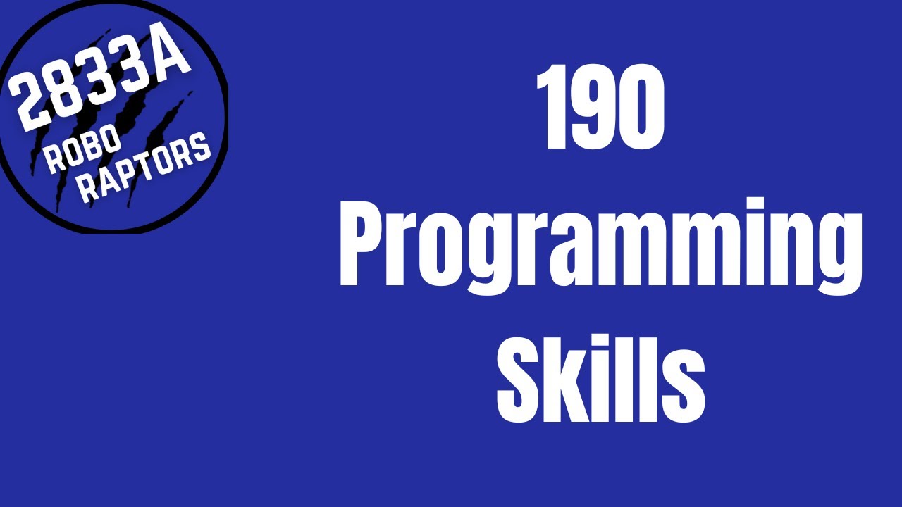 190 Programming Skills || Vex Over Under || 2833A - YouTube