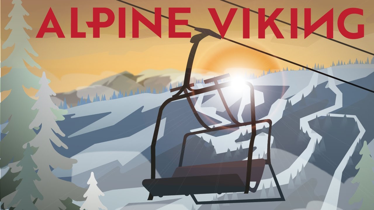 Poster Design: Alpine Viking Ski Lift Poster - YouTube