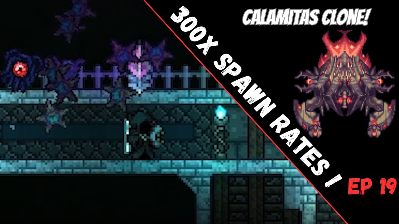 Terraria, BUT it's 300x ENEMY spawn rates! - Calamitas Clone! (Episode ...