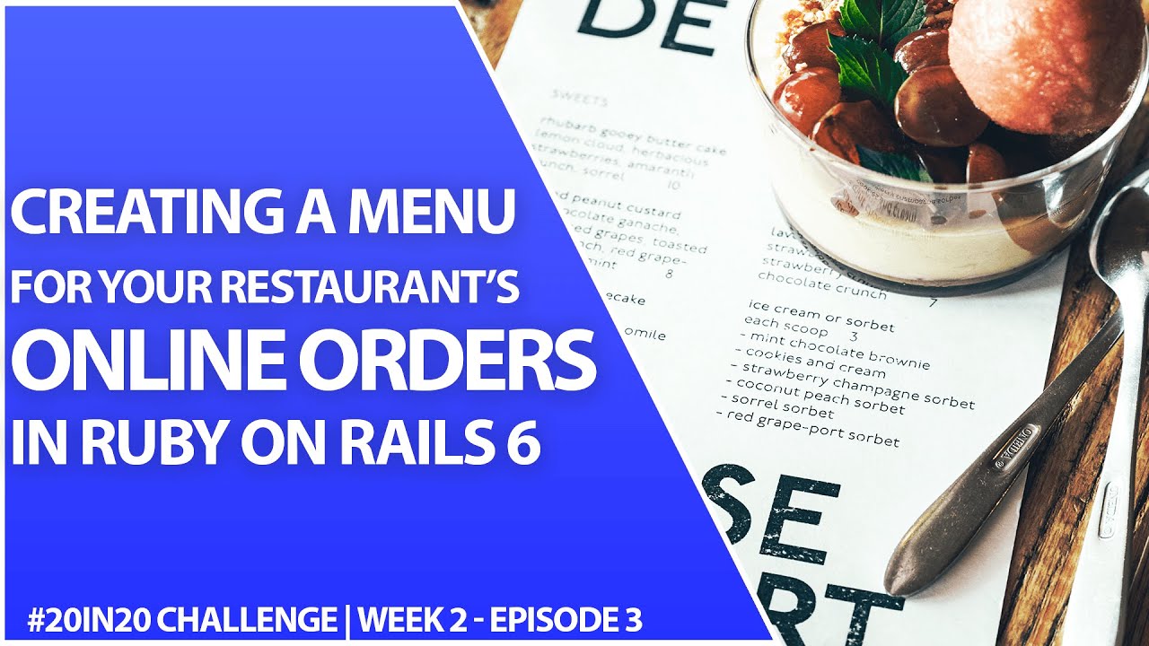 Shopping Cart Menu Setup For Your First Rails 6 Restaurant | Week 2 ...