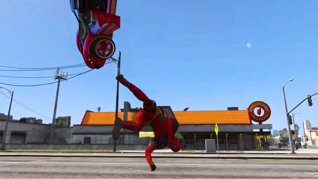 Deadpool Car Crash Landing Compilation - YouTube