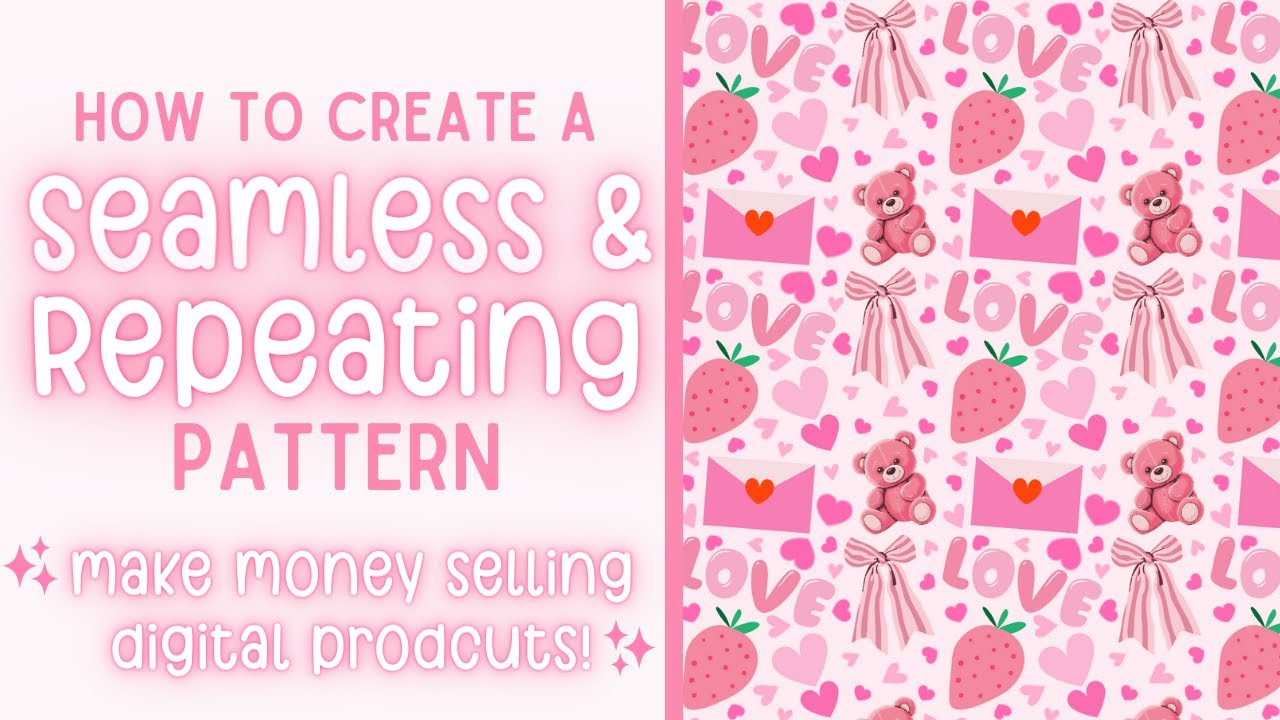How To Create A Seamless & Repeating Pattern | How To Make Digital Products To Sell In 10 ...