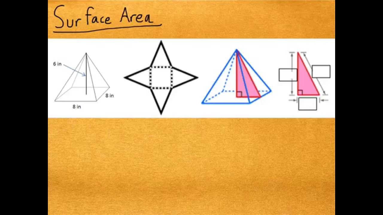 Geometry Video 11-10 Surface Area and Volume of a Pyramid - YouTube