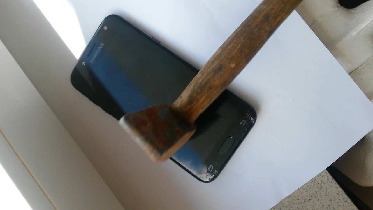 Samsung Galaxy J5 - Hammer Drop Test - YouTube