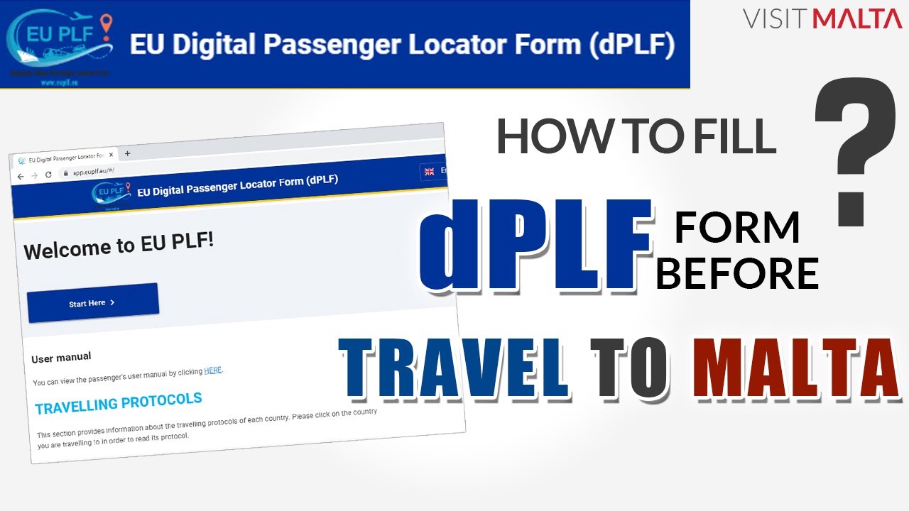 Eu Digital Passenger Locator Form For Spain Malta Slovenia Youtube ...