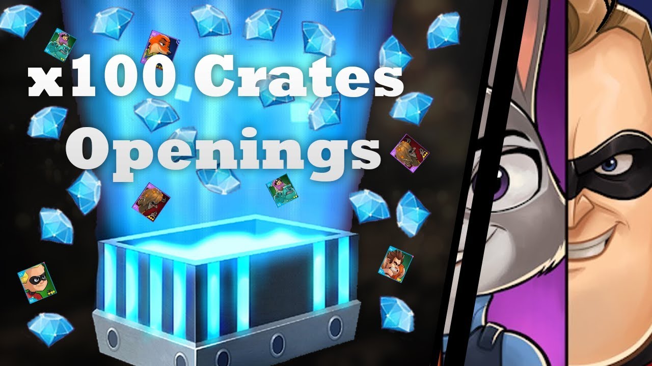 Disney Heroes Battle Mode - 105x Diamond/Hero Crate Openings - YouTube