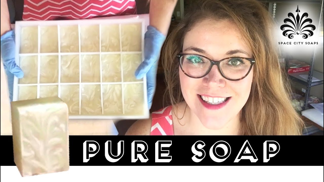 Pure Ghost Swirl Soap | Making & Unmolding | SPACE CITY SOAPS - YouTube