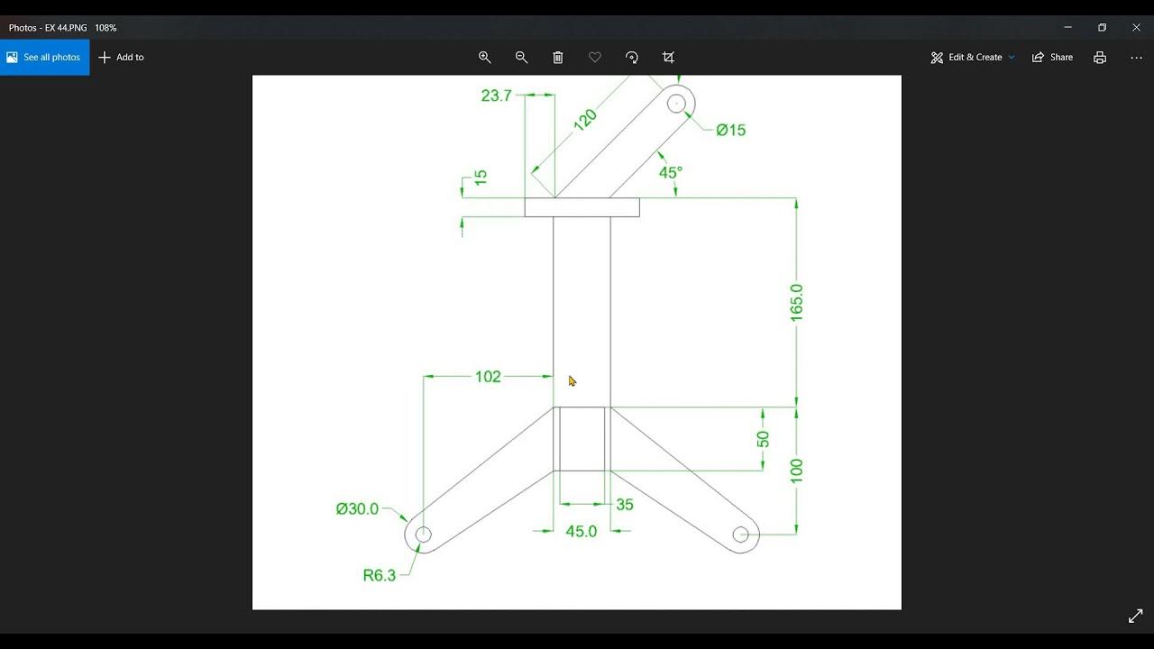 AutoCAD - Complete Tutorial for Beginners - Exercises 44 - YouTube