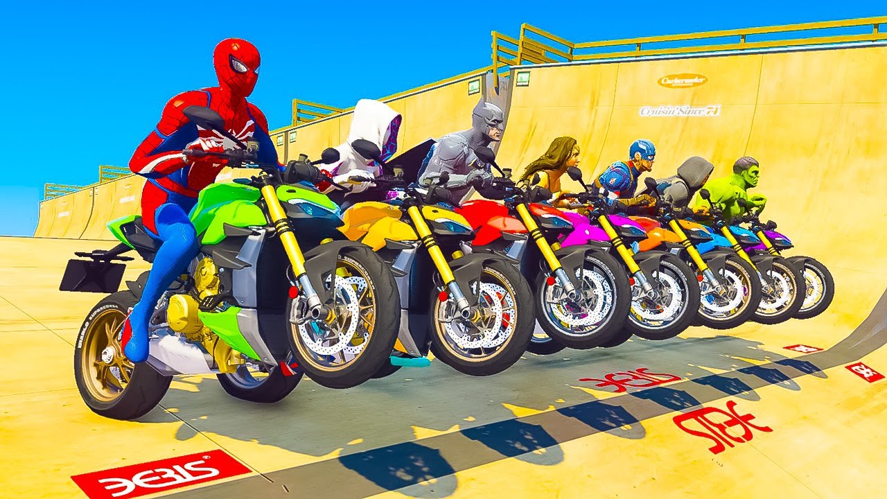 GTA V Epic New Stunt Race For Car Racing Motobike Ducati V4S ...