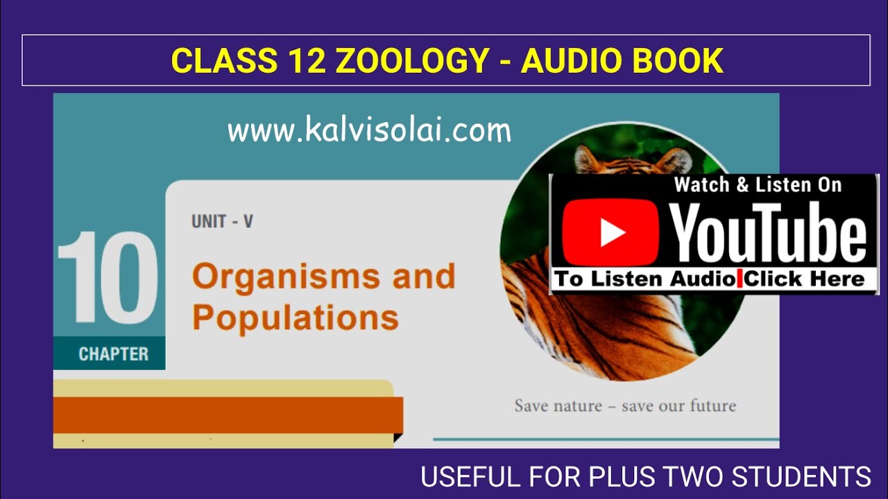 TN | CLASS 12 BIOLOGY ZOOLOGY | CHAPTER 10 ORGANISMS AND POPULATIONS ...