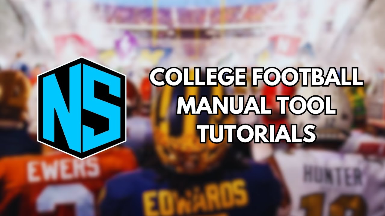 NeonSportz College Football 26 Manual Tool Tutorials - YouTube