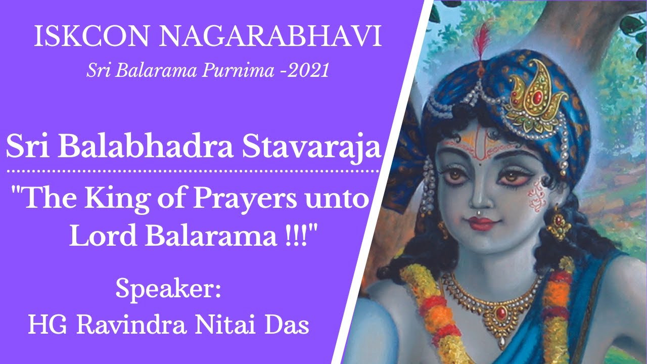 Sri Balabhadra Stavaraja - "The King of Prayers unto Lord Balarama ...