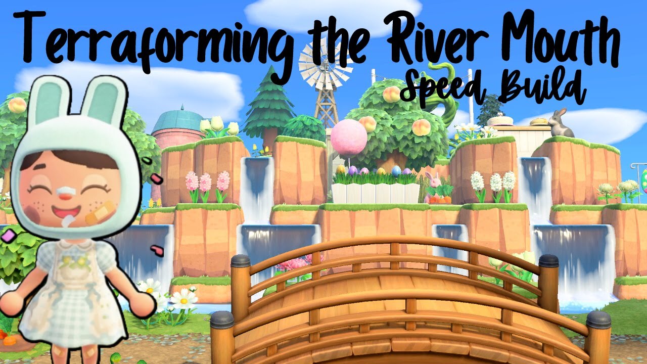 Animal Crossing New Horizons Speed Build | River Mouth Transformation ...
