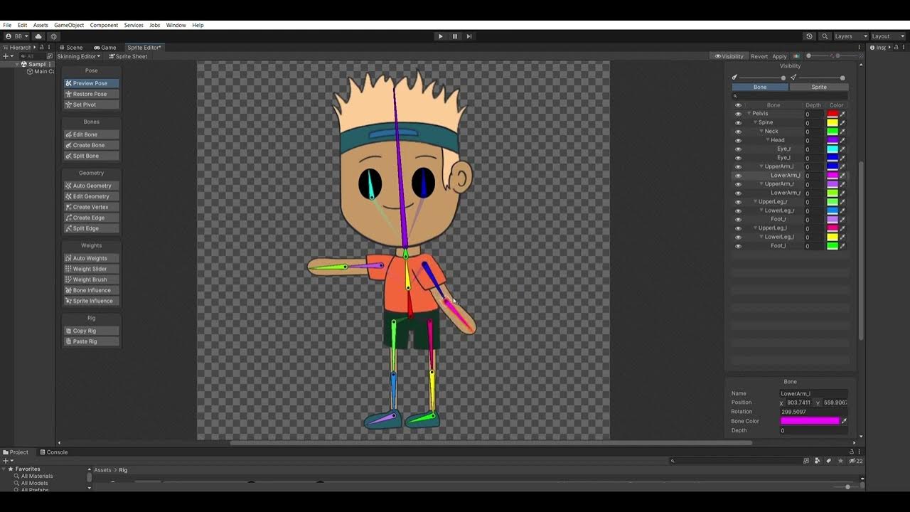 2D Character Rig Unity Test - YouTube