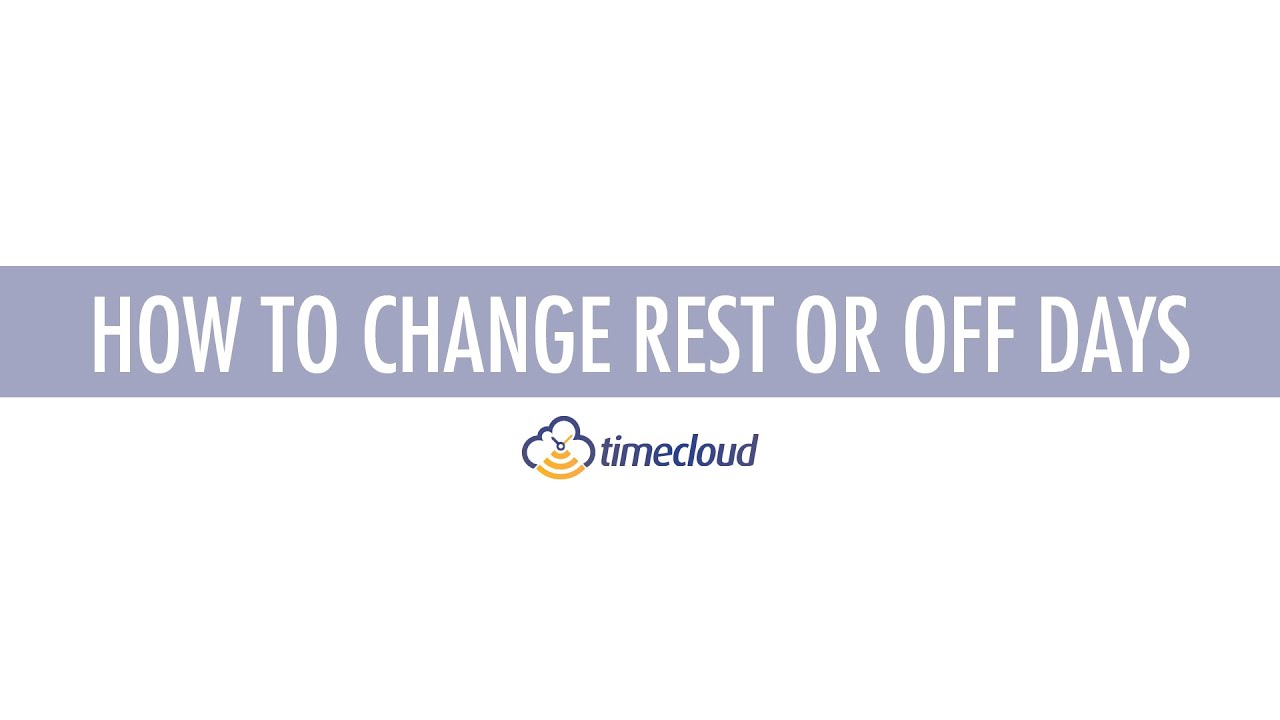 Shifts - How to change rest or off days of employee - YouTube