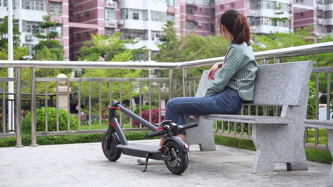 Electric Scooter with 8.5 inch black and Portable Folding Design ...